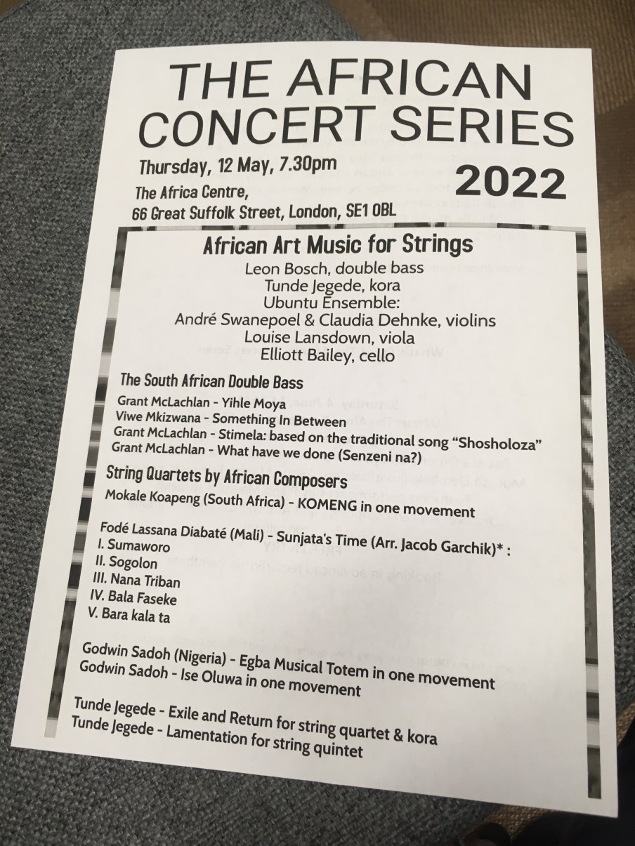 (P)review: African Concert Series update – ARTMUSELONDON